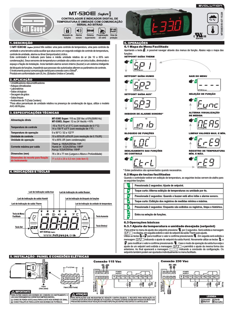 Mt530e - Super | PDF | Termostato | Celsius