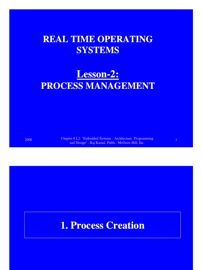 Real Time Operating Real Time Operating Systems Systems: Lesson Lesson - 2: 2 | PDF | Process ...