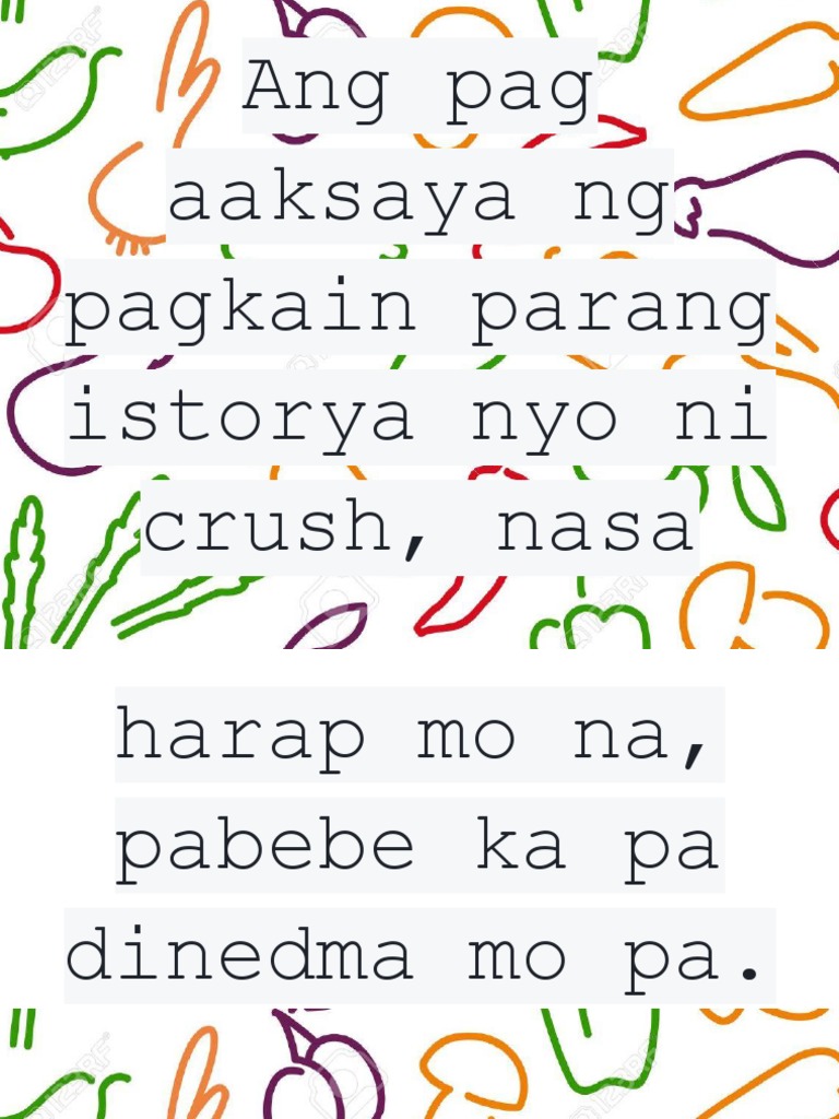 Food Hugot Quotes | PDF