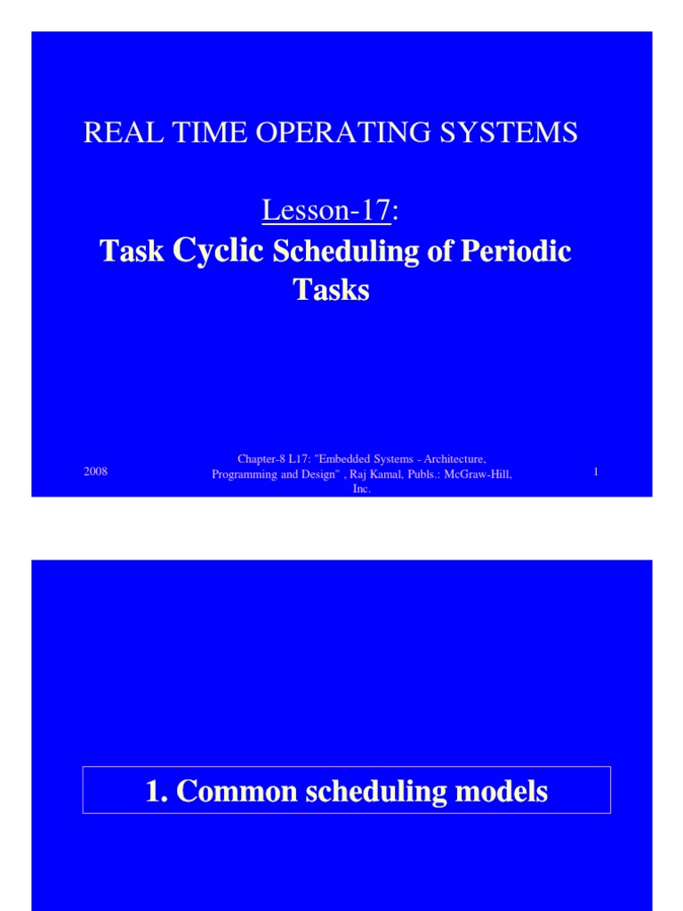 Cyclic Scheduling of Periodic Tasks | PDF | Scheduling (Computing ...