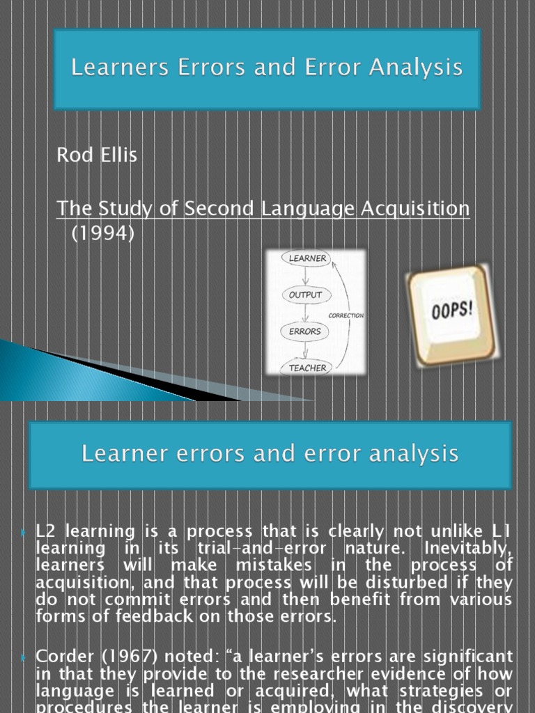 Group 1 - Learners Errors and Error Analysis - Copy | Second Language ...