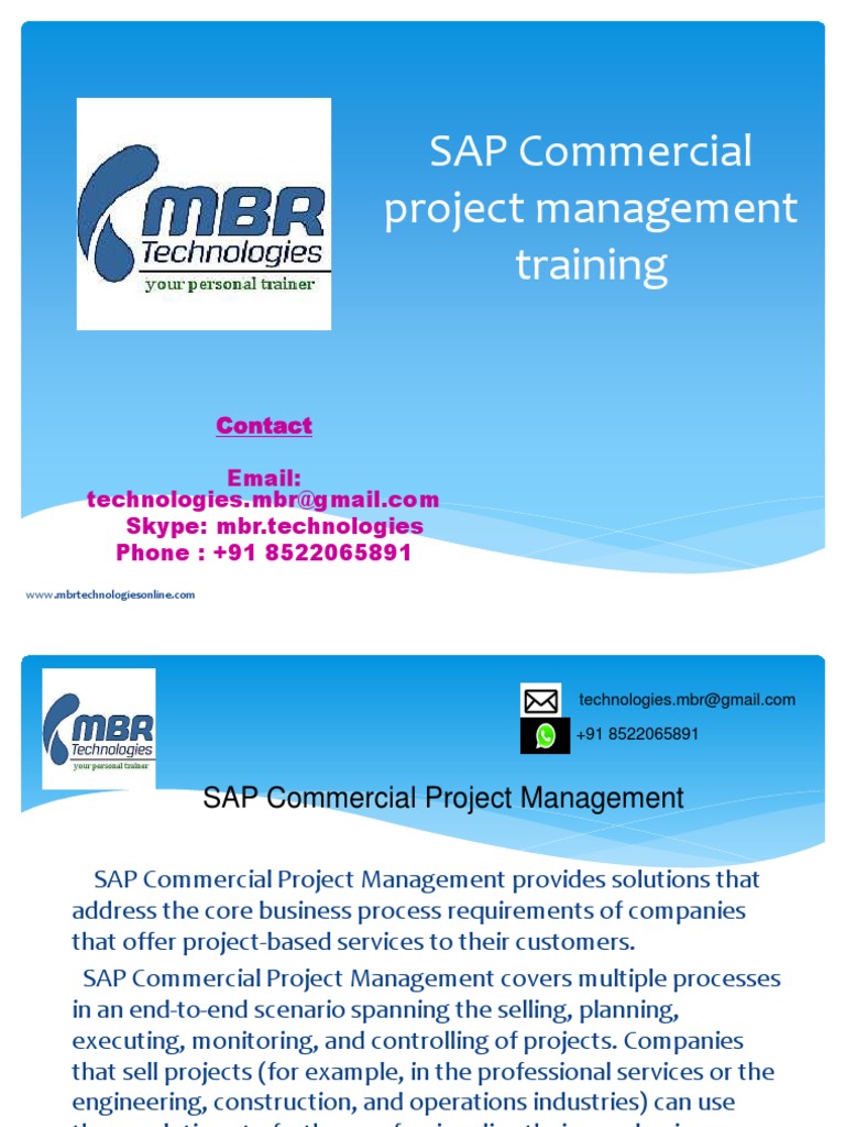 SAP Commercial Project Management | Project Management | Sap Se