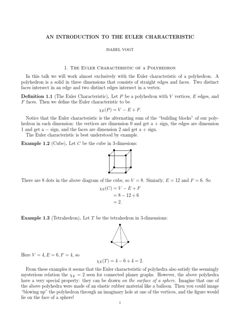 Euler Charecteristic (MIT) | PDF | Vertex (Geometry) | Euclid