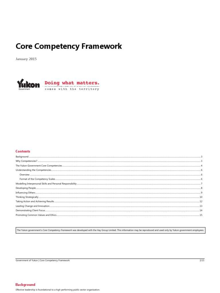 YG Core Competency Framework | PDF | Competence (Human Resources ...