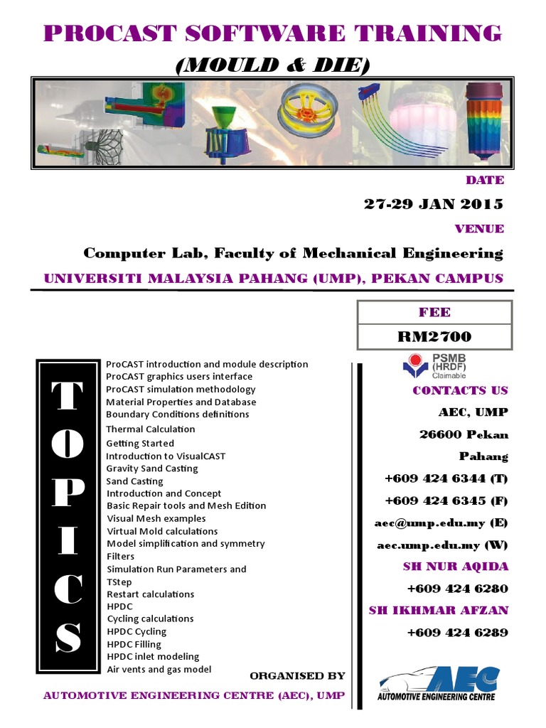 ProCAST Training: Mould & Die, UMP | PDF | Simulation | Computer Engineering
