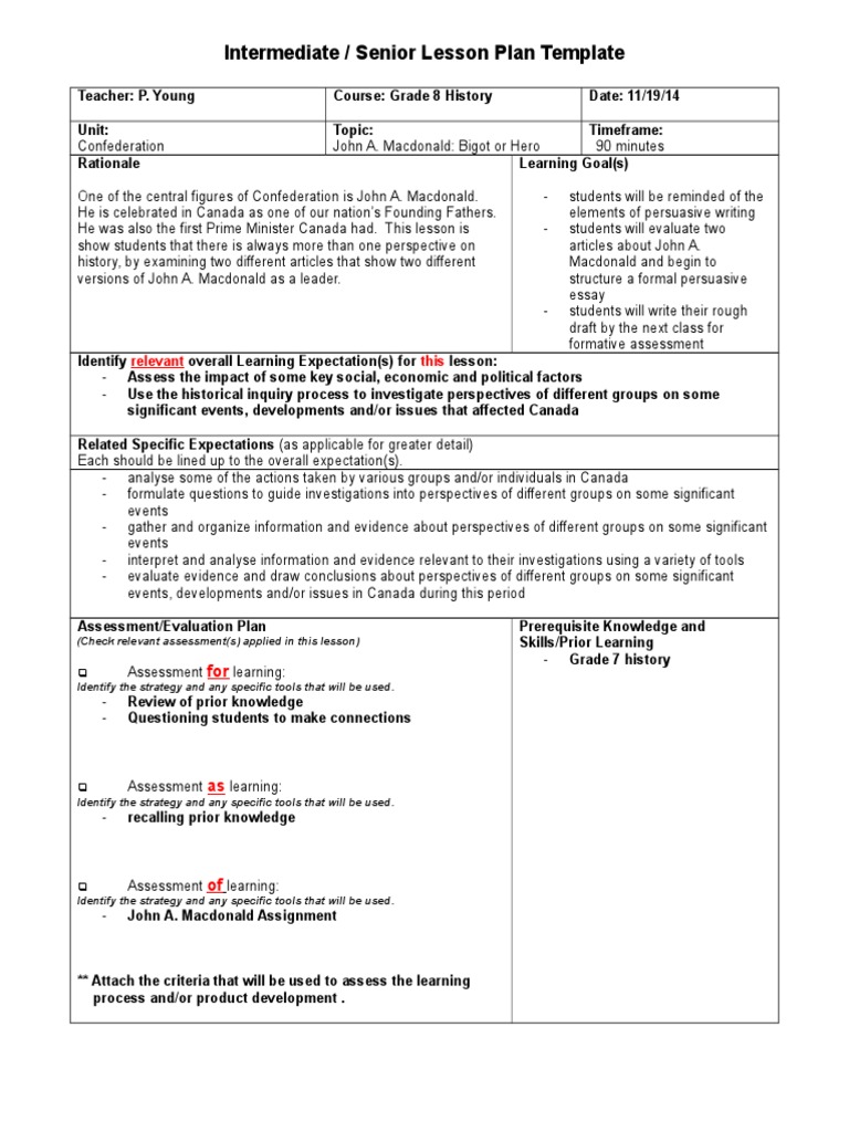 Grade 8 History Lesson 3 | PDF | Homework | Essays