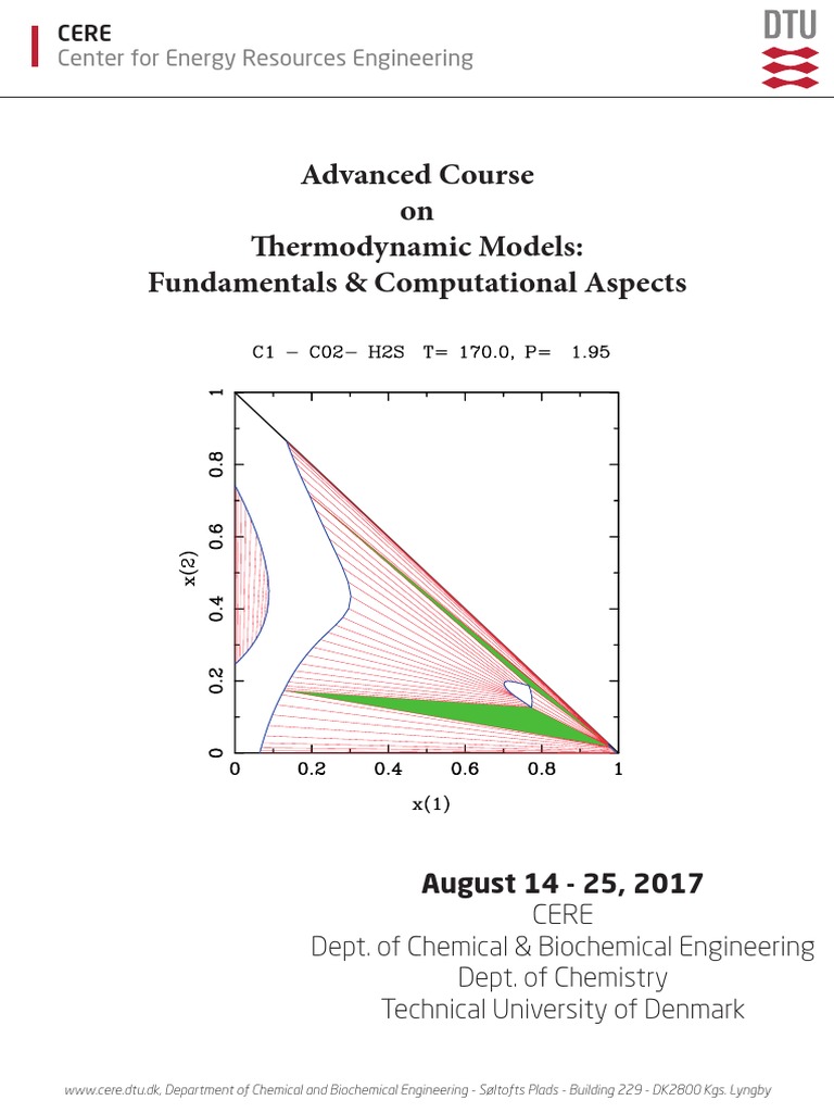 Advanced Course on Thermodynamic Models 2017 | Thermodynamics ...