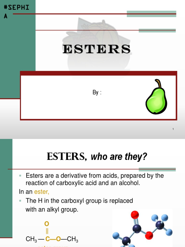 ESTERS | PDF | Ester | Acetate