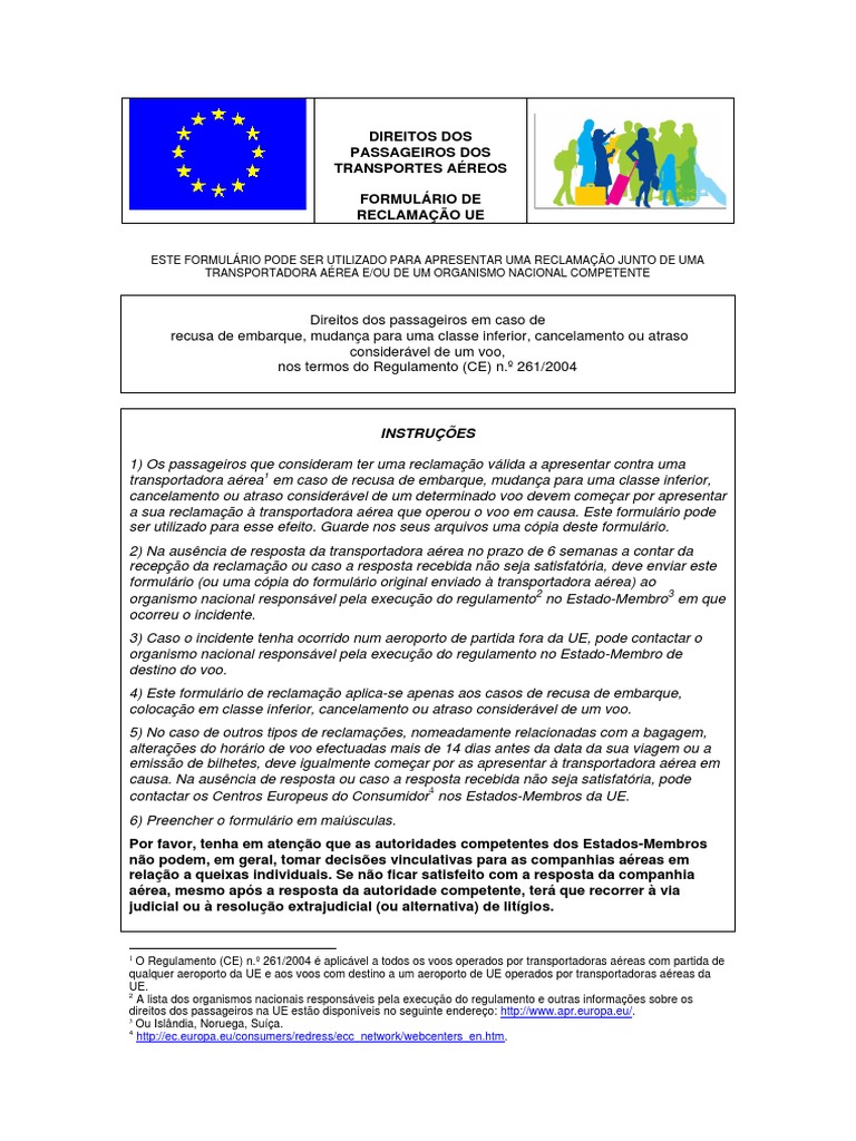 Eu Complaint Form PT | PDF | União Europeia | Aeroporto