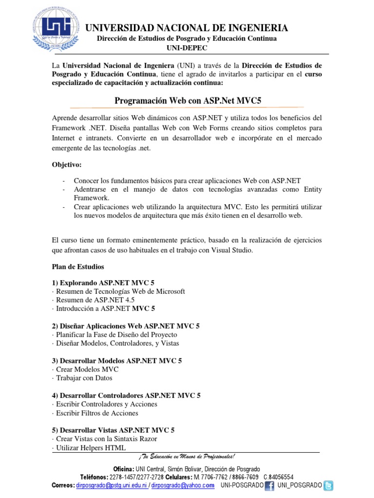 MVC 5 | PDF | Modelo – Vista – Controlador | Aplicación web