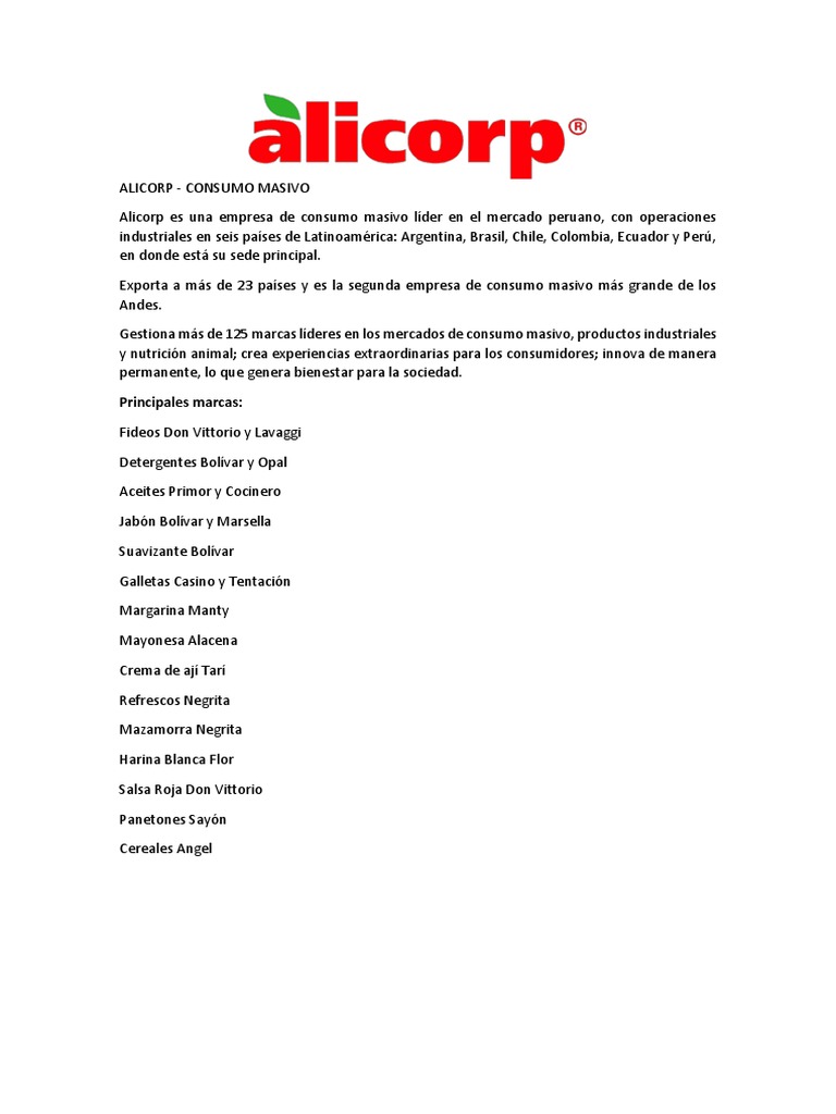 Ali Corp | PDF | Alimentos | Business