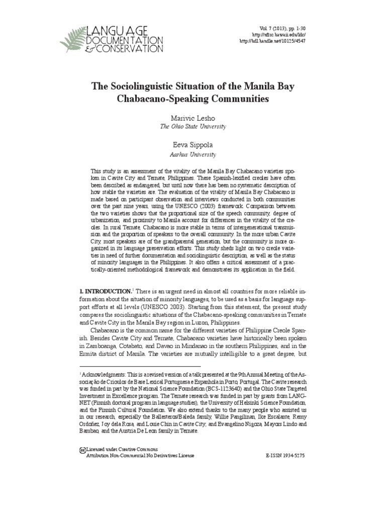 Chavacano Literature PDF | PDF | Tagalog Language | Philippines