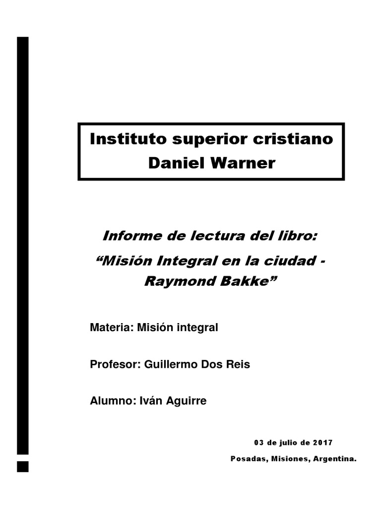 Mision Integral en La Ciudad Raymond Bakke | PDF | Jesús | Misionero