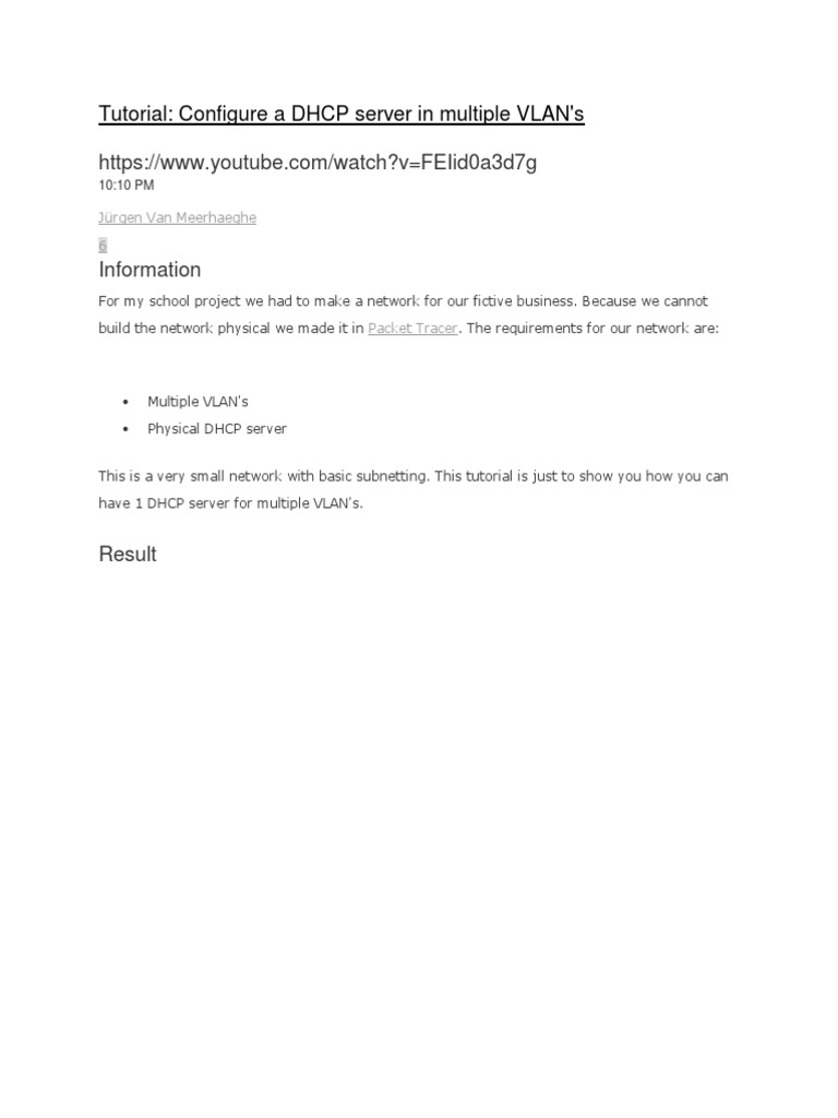 DHCP Multiple Subnets | Download Free PDF | Ip Address | Port (Computer Networking)
