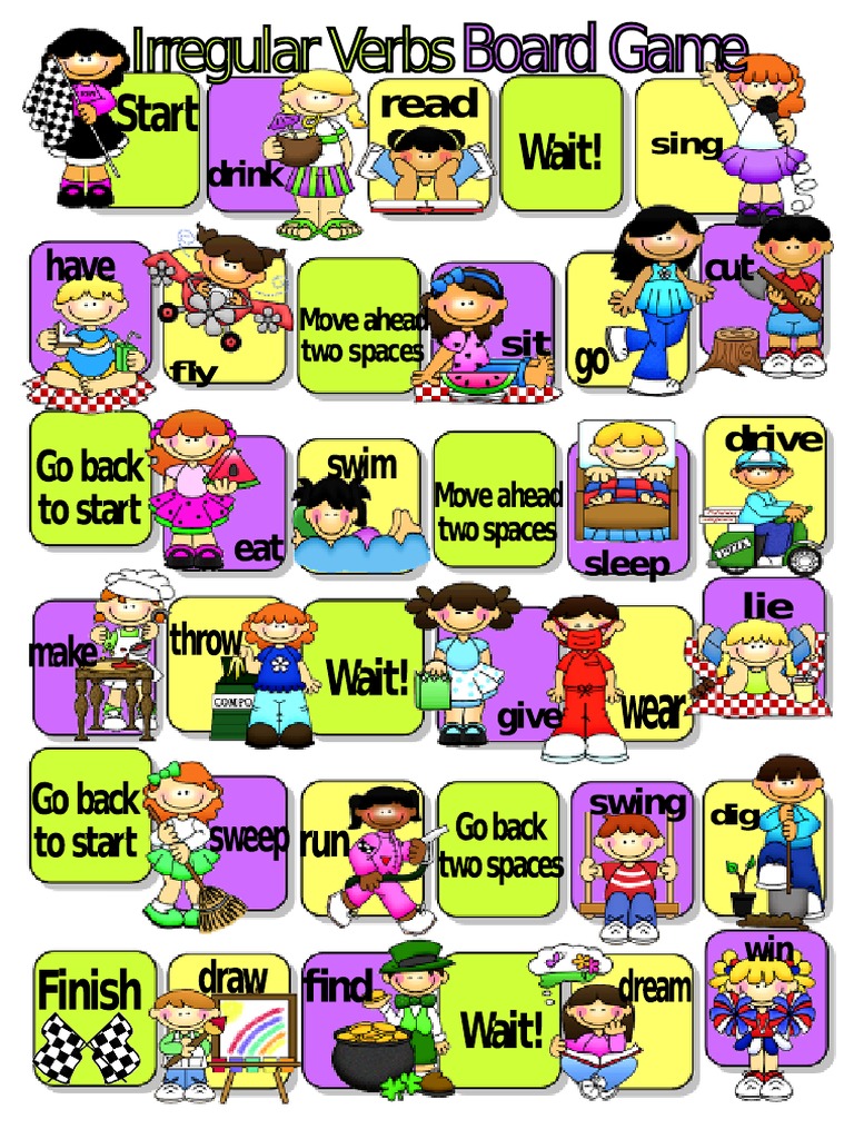 Irregular Verbs Board Game | PDF