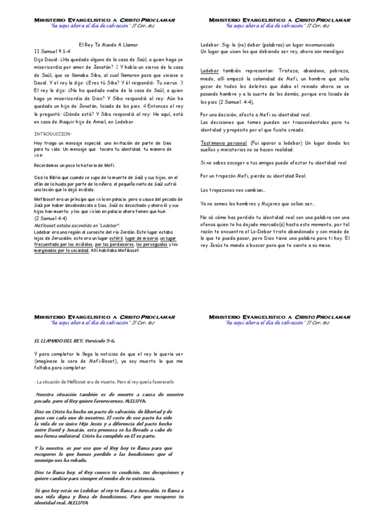 El Rey Te Mando A Llamar | PDF | Saulo | Cristo (título)