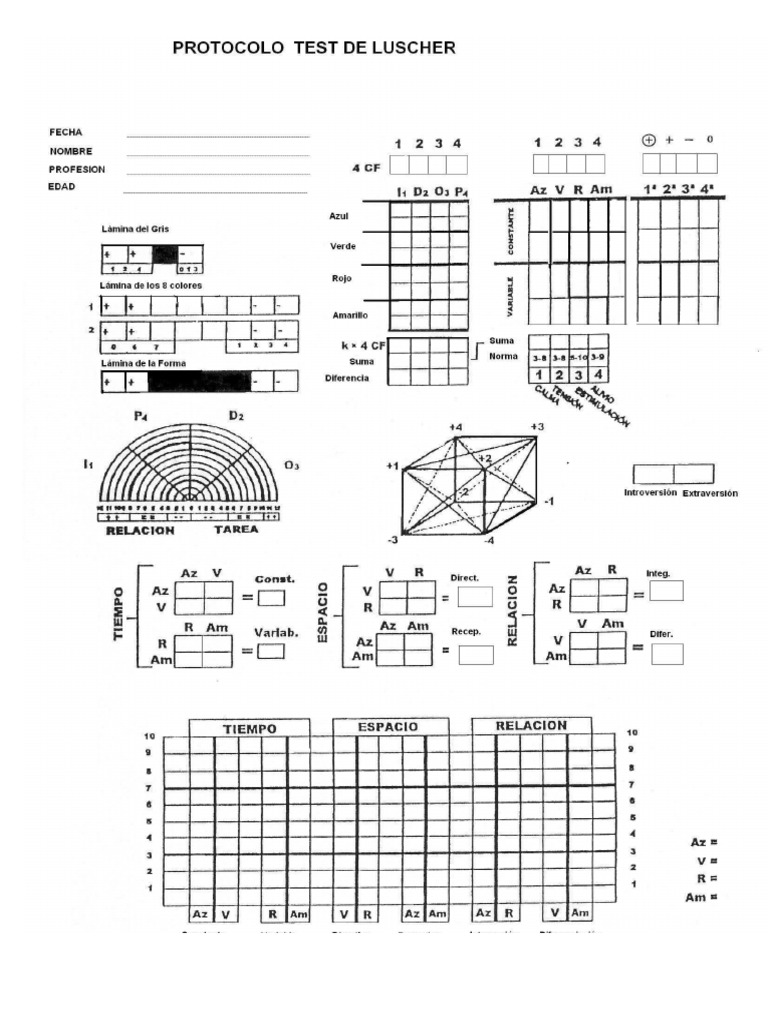 Luscher Hoja Respuestas | PDF