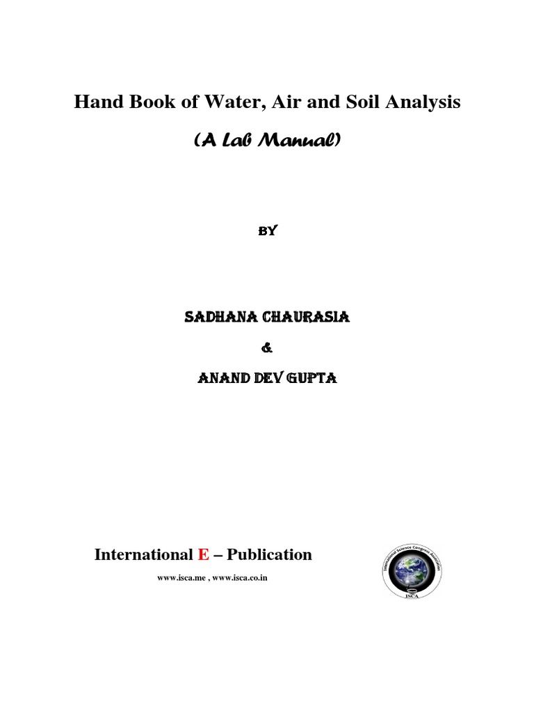Hand Book of Water, Air and Soil Analysis | PDF | Titration | Chemistry