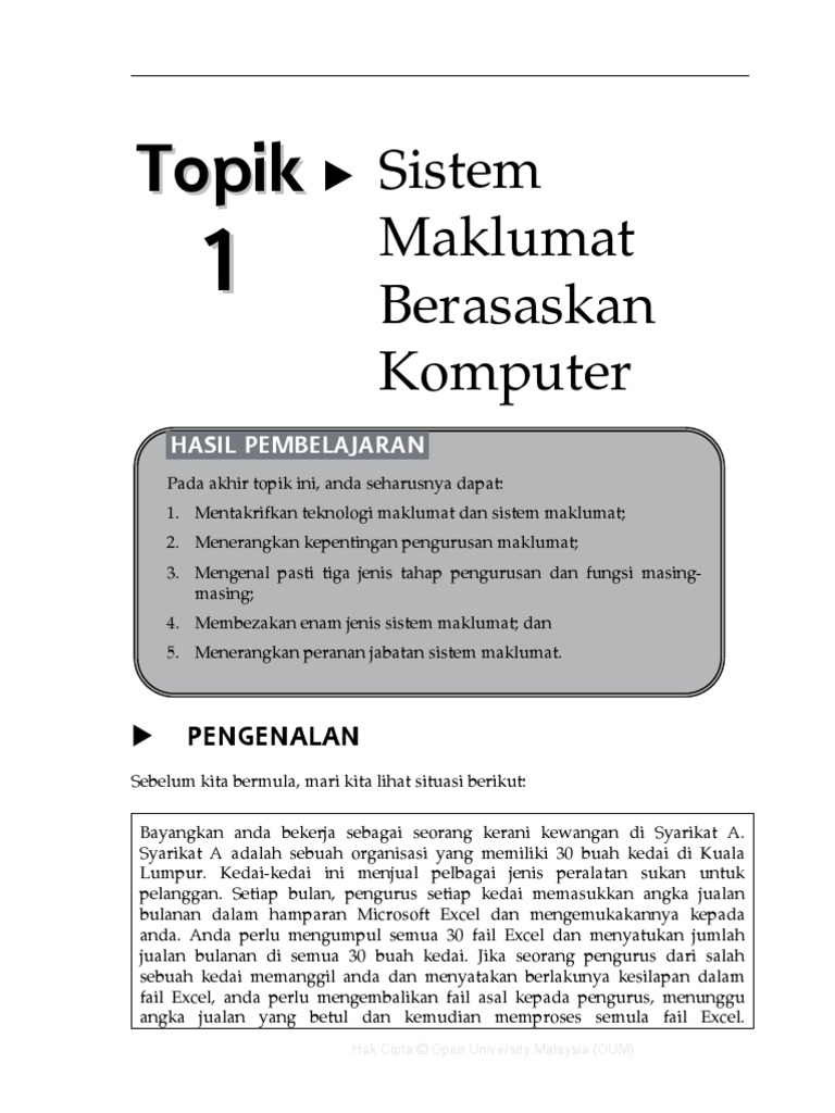 05 Cbms4303 Topik 1 | PDF