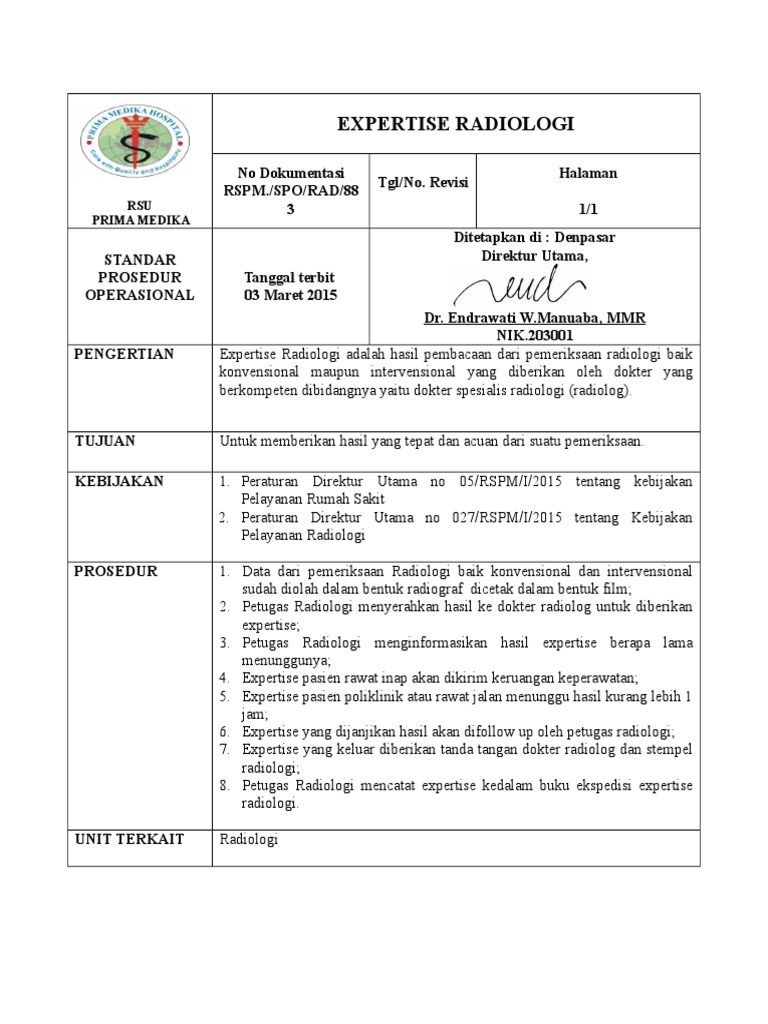 7.spo Expertise Radiologi | PDF