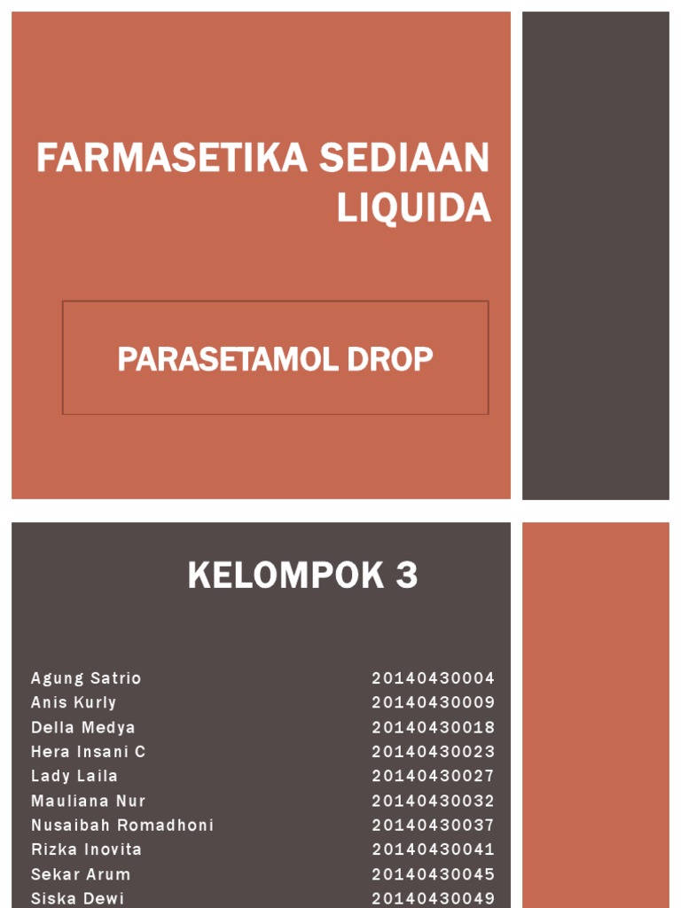FARMASETIKA SEDIAAN Liquida Drop | PDF