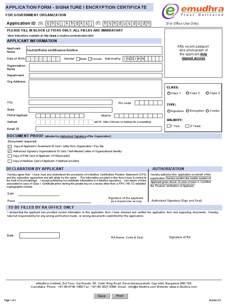Application Form PDF | PDF | Identity Document | Signature