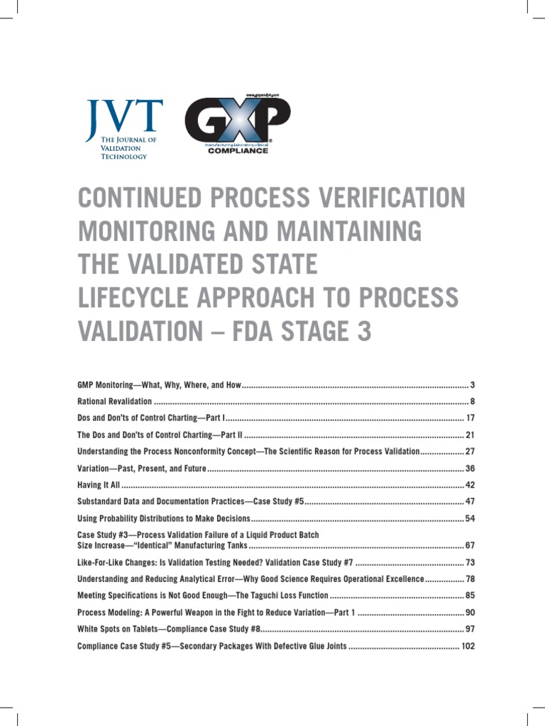 Continuing Process Verification_1 | Verification And Validation ...