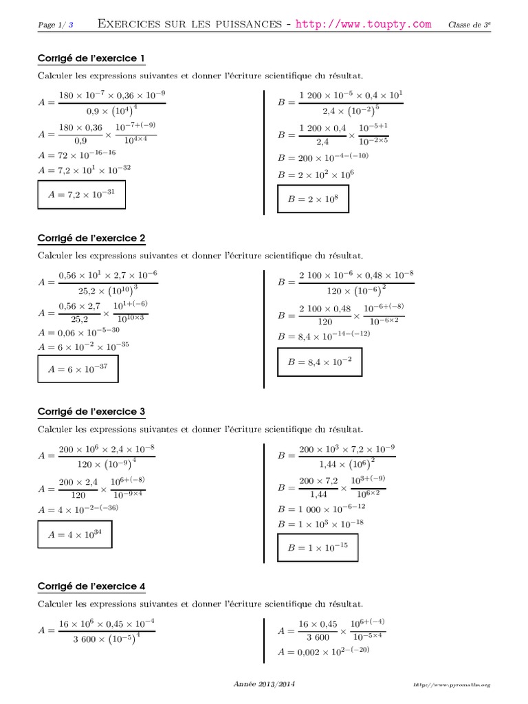 Puissance 2 Corrige | PDF