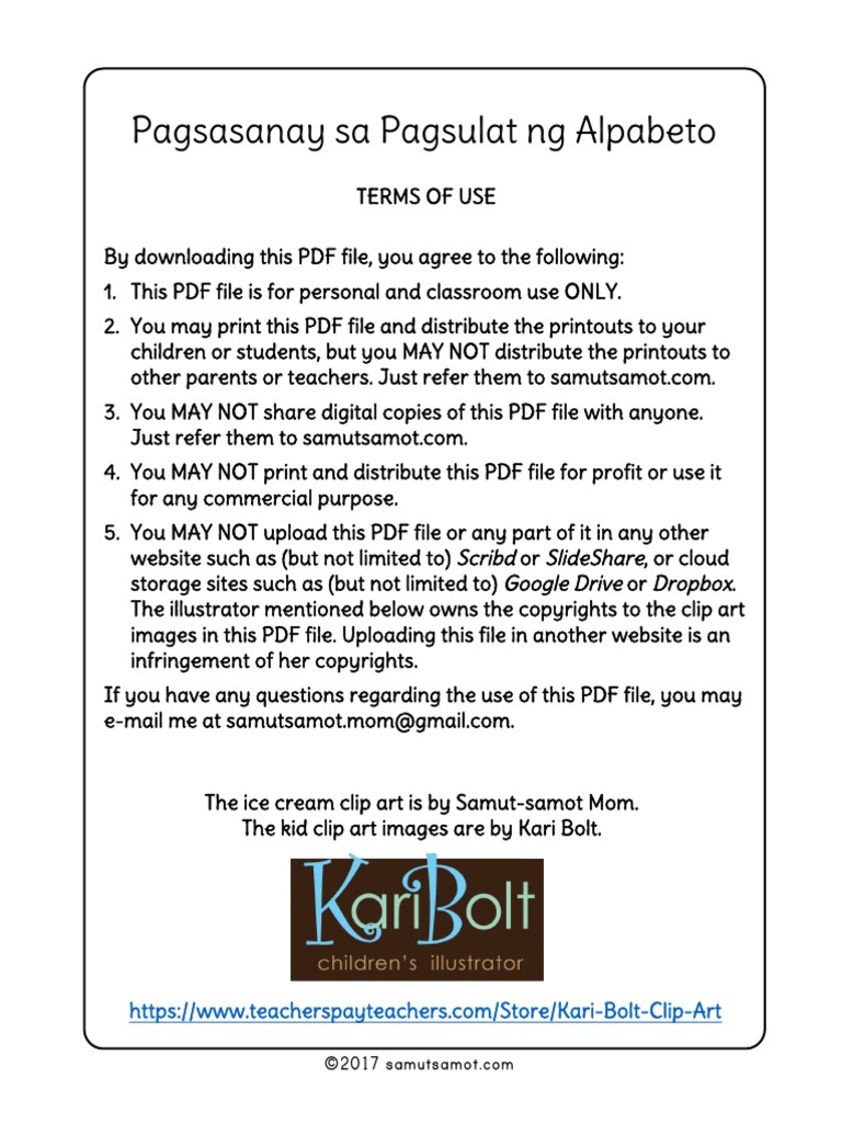 Pagsulat NG Alpabeto | PDF | Copyright Infringement | Download