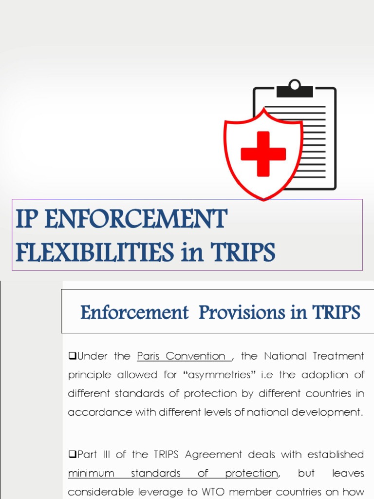 Enforcement Flexibilities in TRIPS | PDF | Trips Agreement ...