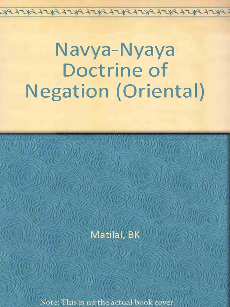 (Bimal Krishna. Matilal) The Navya-Nyaya Doctrine | PDF | Truth | Logic