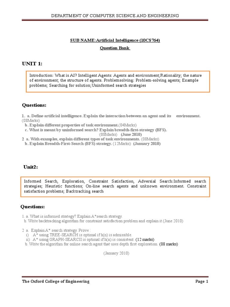 Artificial Intelligence Final | PDF | Artificial Intelligence ...