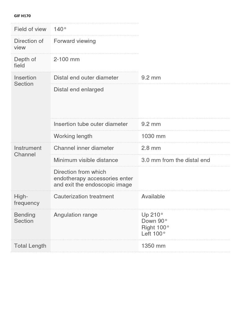 Olympus 170 & 190 Scopes | PDF | Field Of View | Imaging