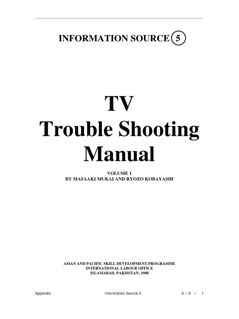 TV Troubleshoot Manual | PDF | Troubleshooting | Amplifier