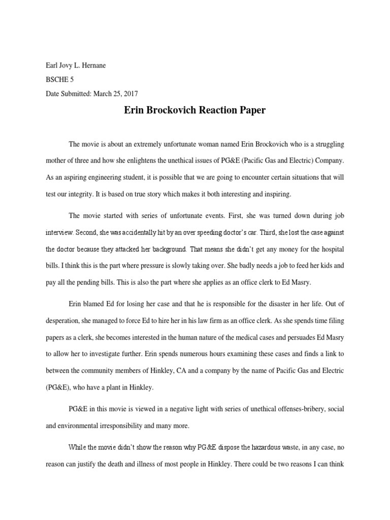 Earl Hernane - STS Reaction Paper | PDF | Pacific Gas And Electric ...
