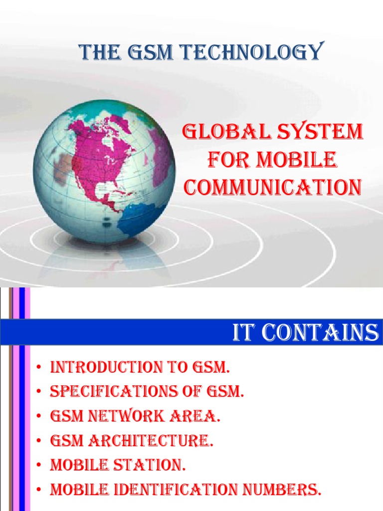 GSM | PDF | Gsm | Mobile Technology