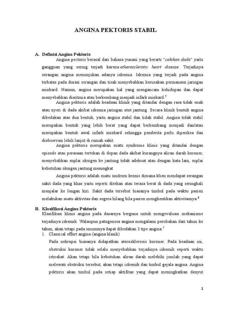 Angina Pektoris Stabil | PDF