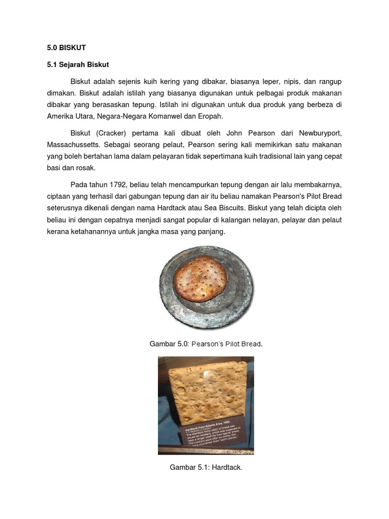 Sejarah dan Jenis Biskut Kering | PDF