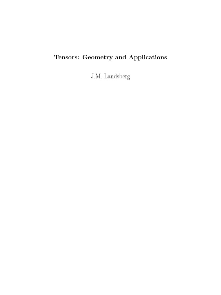 Tensors: Geometry and Applications | PDF | Tensor | Matrix (Mathematics)