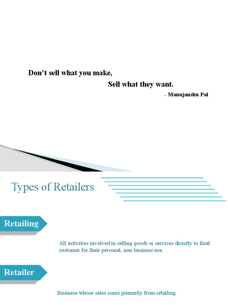 Types of Retailers Explained | PDF | Retail | Supermarket