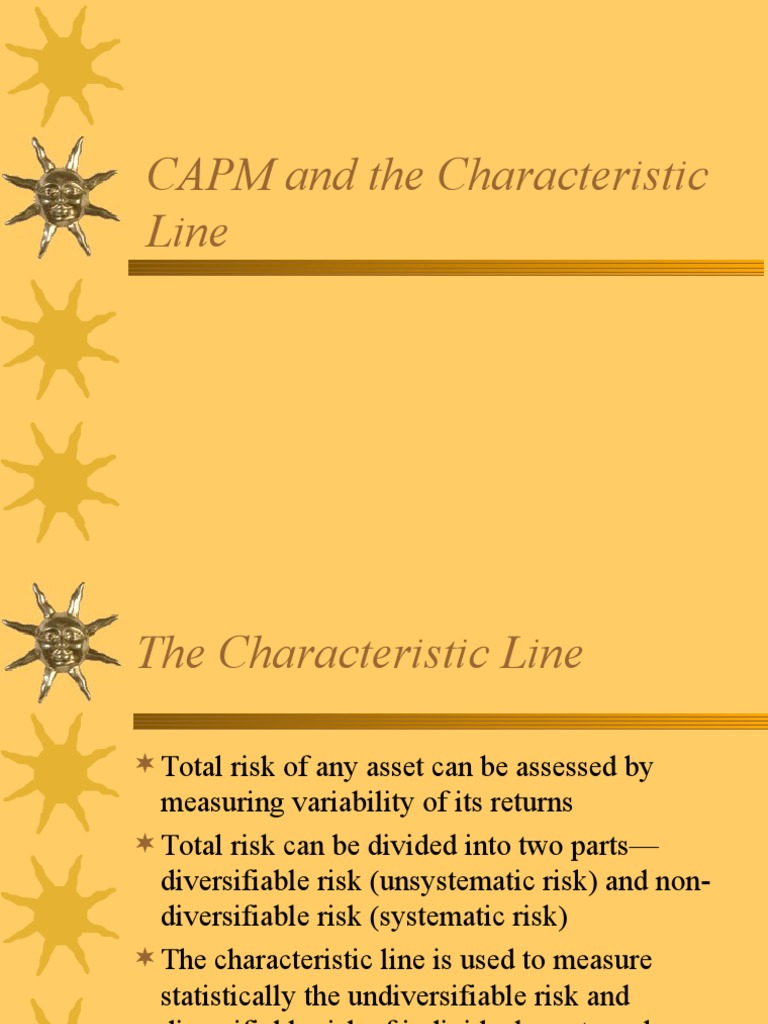 CAPM and The Characteristic Line | PDF | Capital Asset Pricing Model ...