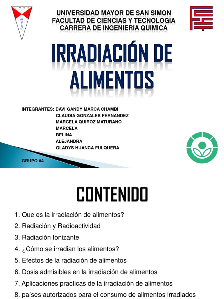 Irradiacion de Alimentos | Radiación ionizante | Radiación