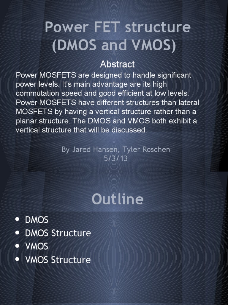 Power FET (DMOS, VMOS) - Hansen and Roschen | PDF | Field Effect ...