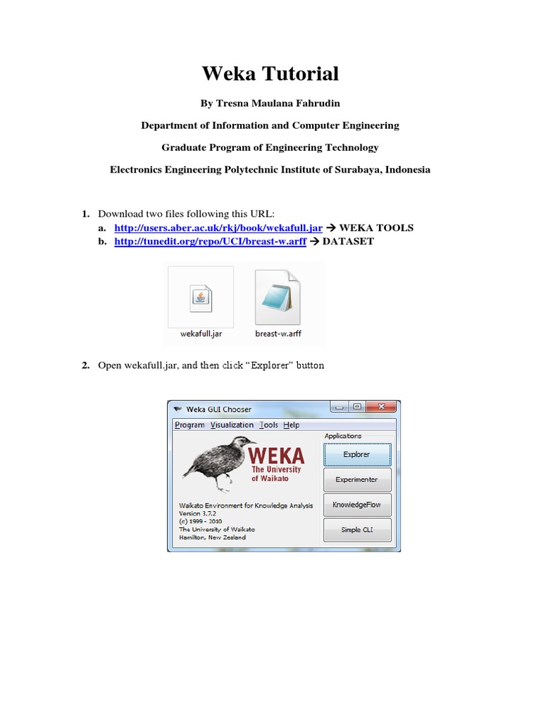 Tutorial Weka - Feature Selection and Classification, Data Mining | PDF ...