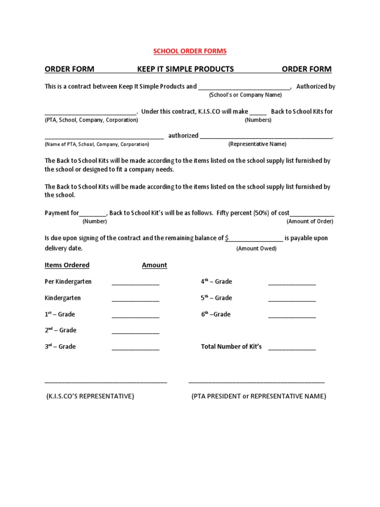 School Order Forms | PDF | Mediation | Arbitration
