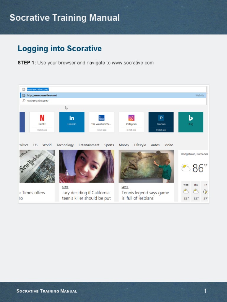 Socrative Manual | PDF