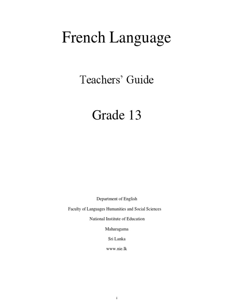 G.C.E. (Advanced Level) French Language | PDF | Reading Comprehension ...