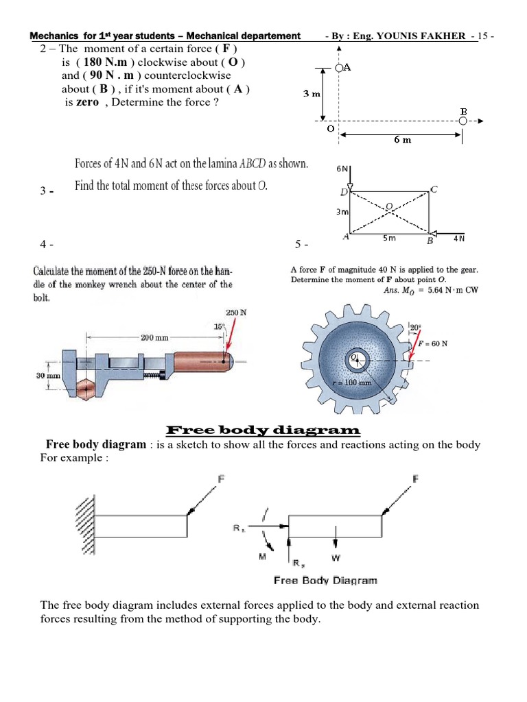 Mechanics For 1 Year Students - Mechanical Departement | PDF