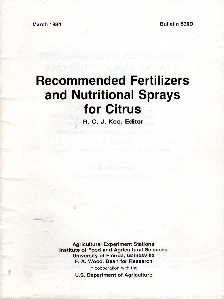 Citrus Fertilization 536D | PDF