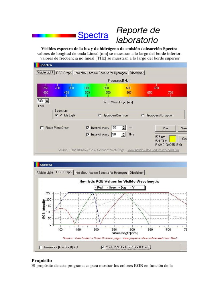 Spectro | PDF | Color | Espectro electromagnético